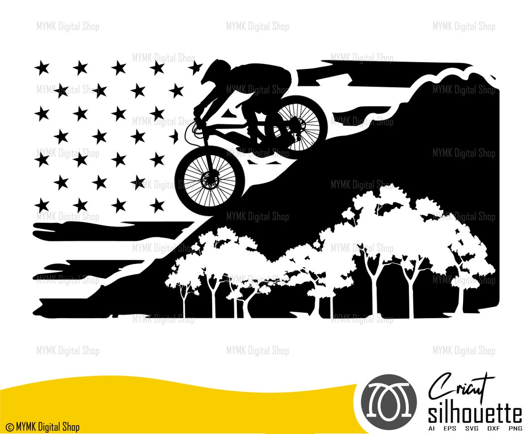 Mtb svg, VTT, VTT svg, AMERICAN FLAG, cyclisme svg, vélo svg, vélo svg ...