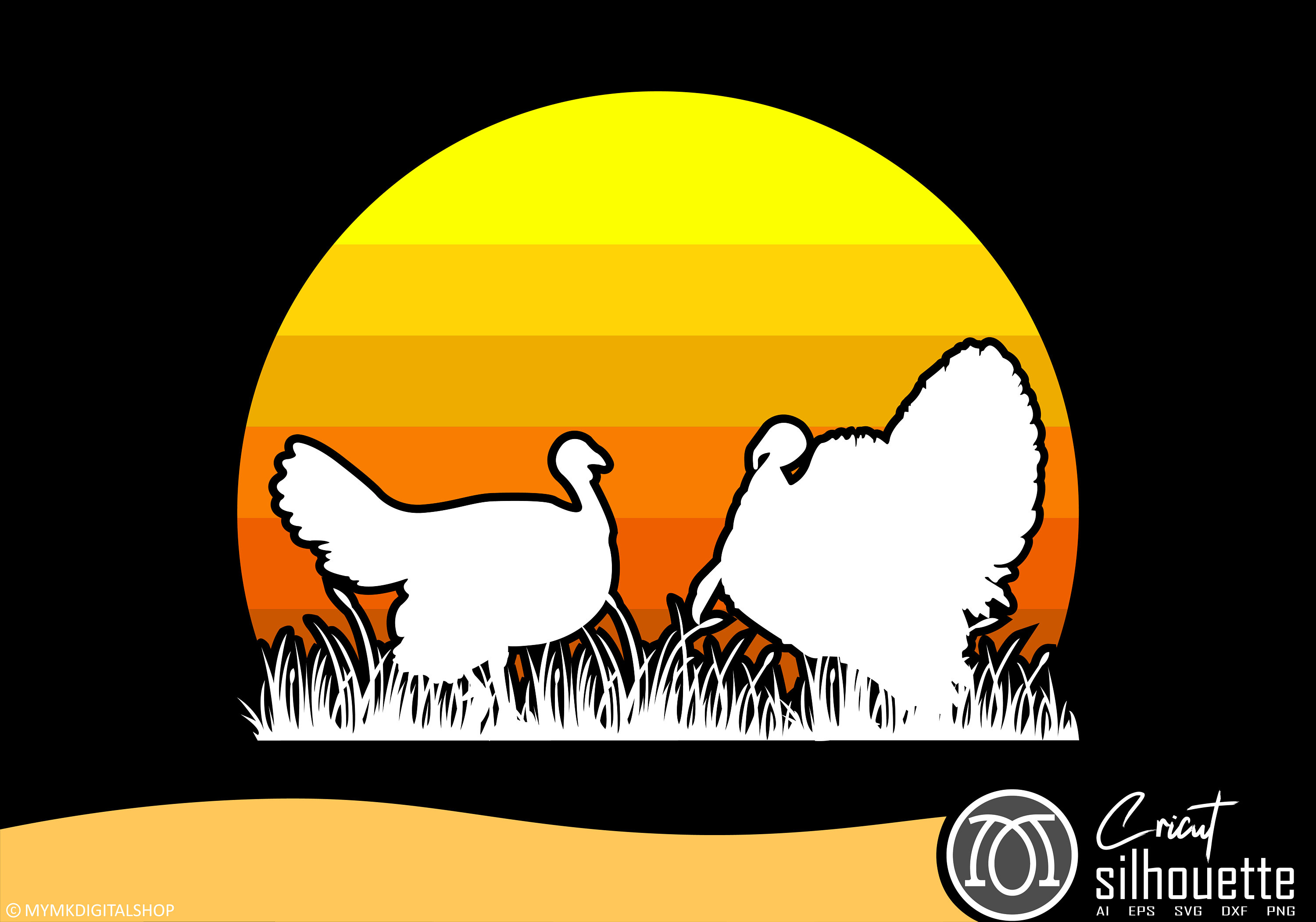 Turkey hunting svg silhouette turkey svg hunting svg cut | Etsy