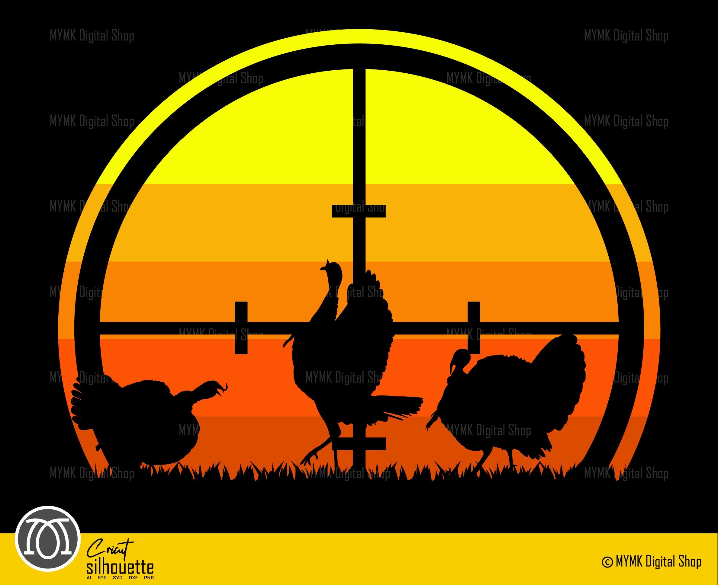 Turkey Hunting Svg Silhouette Hunt Turkey Svg Hunting Svg - Etsy