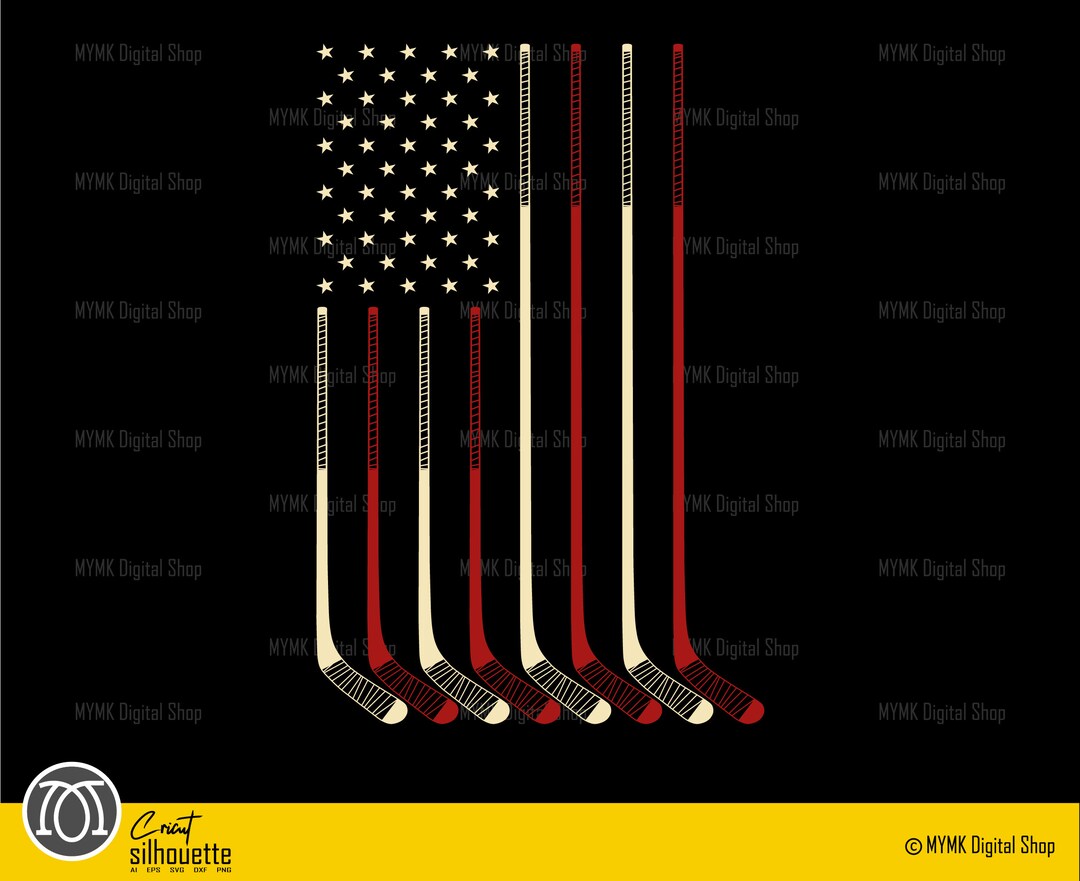 Hockey Svg, Hockey Sticks US Flag, Svg, Png, Clipart, Cricut, Dxf, for ...