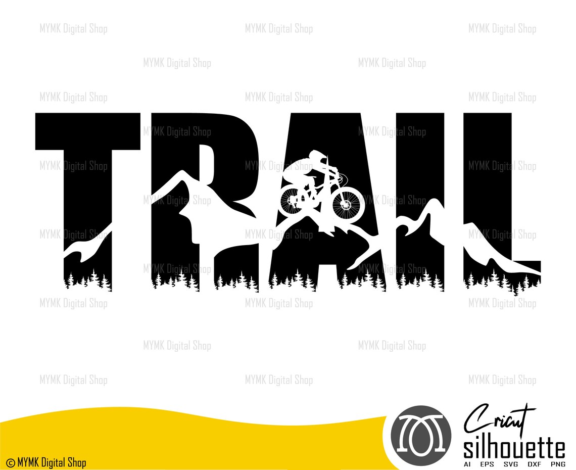 Mtb Svg TRAIL Mountain Bike Svg Uphill Cycling Svg - Etsy