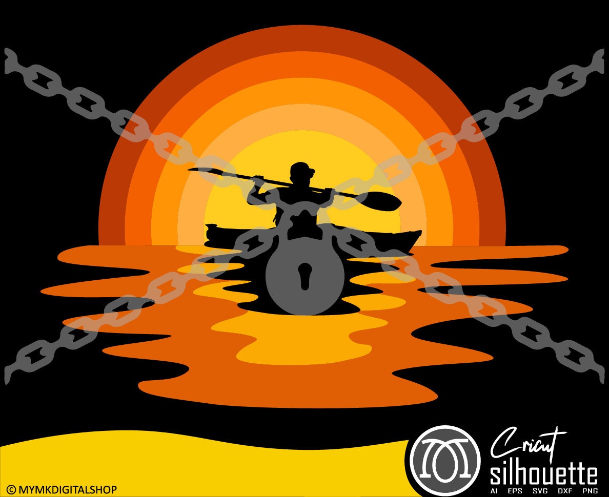 Kayak Svg Kayaking Svg Colorful Svg Kayaker Svg Summer - Etsy