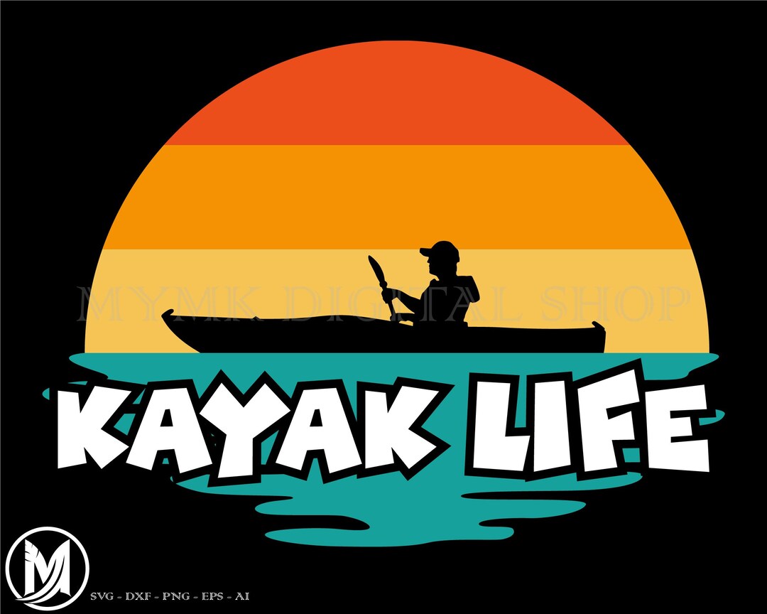 Kayak Life | Colorful Silhouette Svg, Kayak Svg, Kayaking Svg, Svg, Png ...