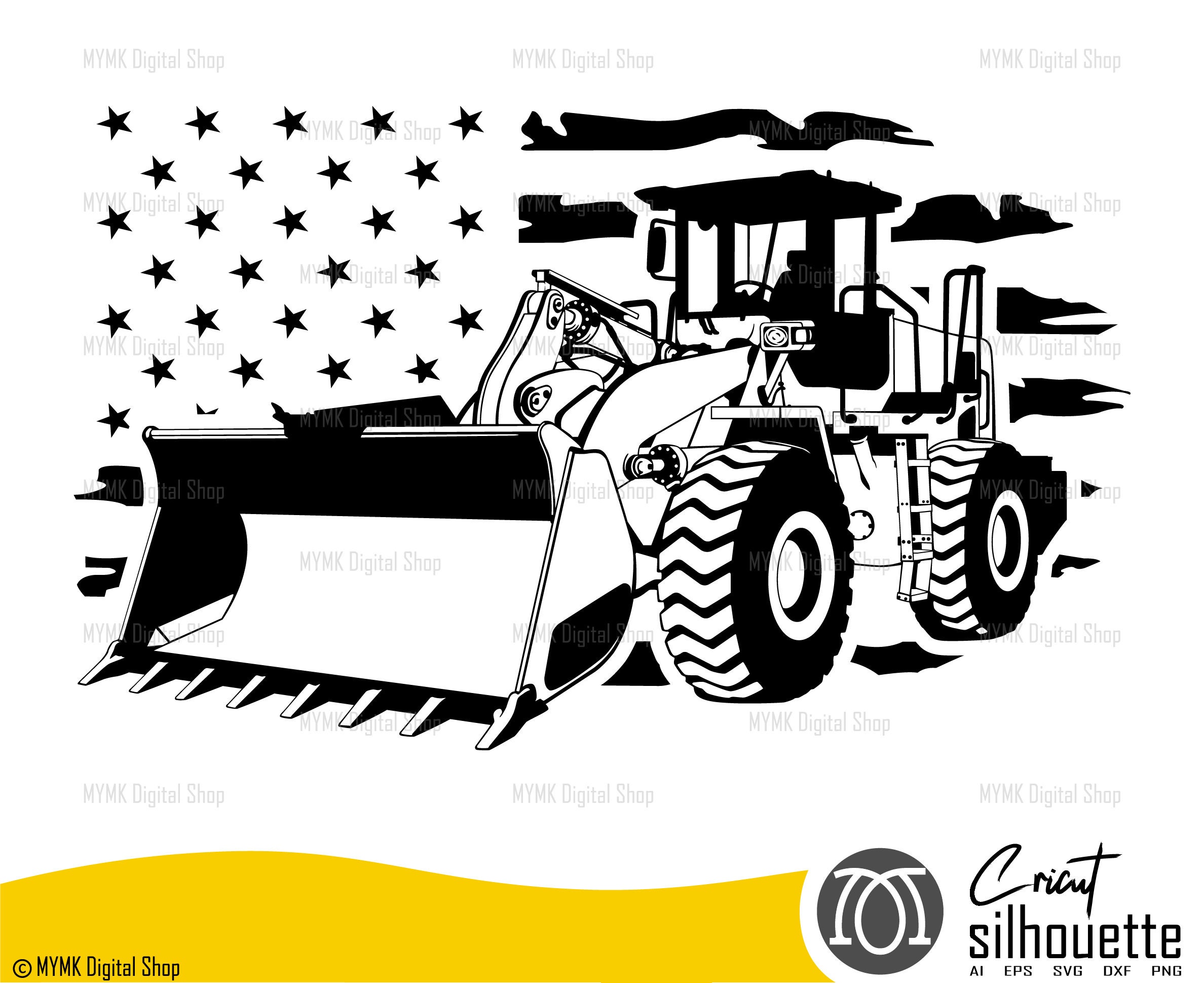 Bulldozer Svg Bulldozer US Flag Svg Heavy Equipment Svg - Etsy Australia
