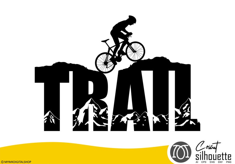 Mtb Svg MTB Mountain Bike Svg TRAIL 2 Cycling Svg Bicycle | Etsy