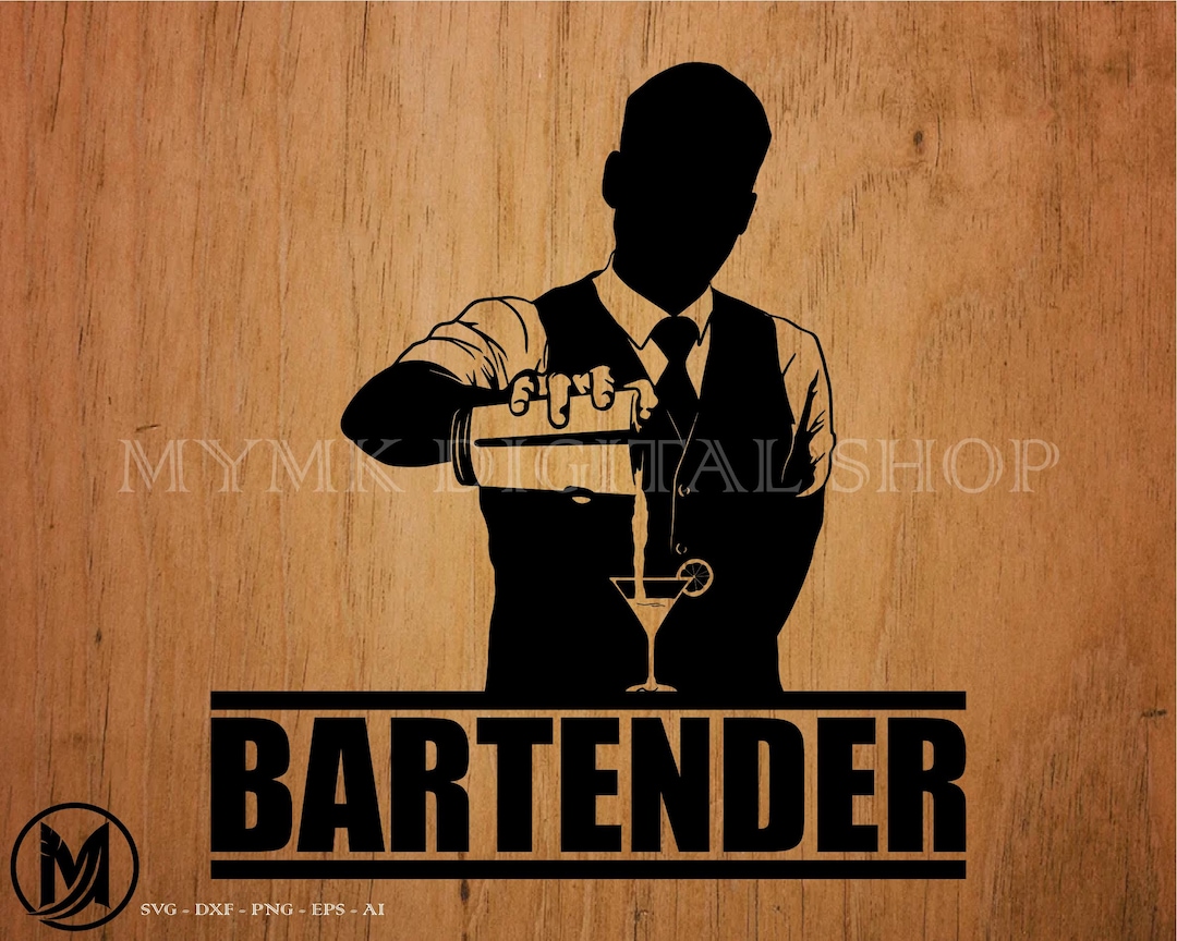 Bartender Svg, Bartender, Bar Svg, Svg, Png, Cricutm Dxf, Clipart, for ...