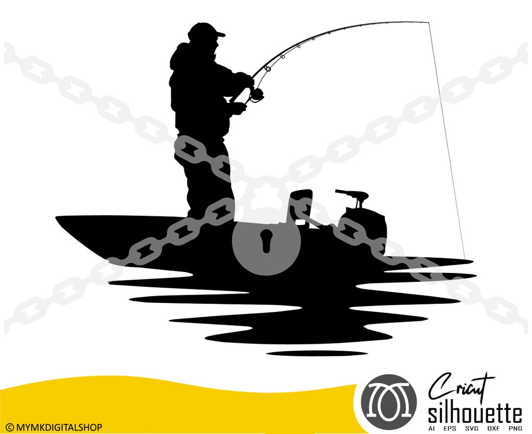 Man Fishing on a Boat Svg File Fishing Svg Fishing Dad Svg - Etsy