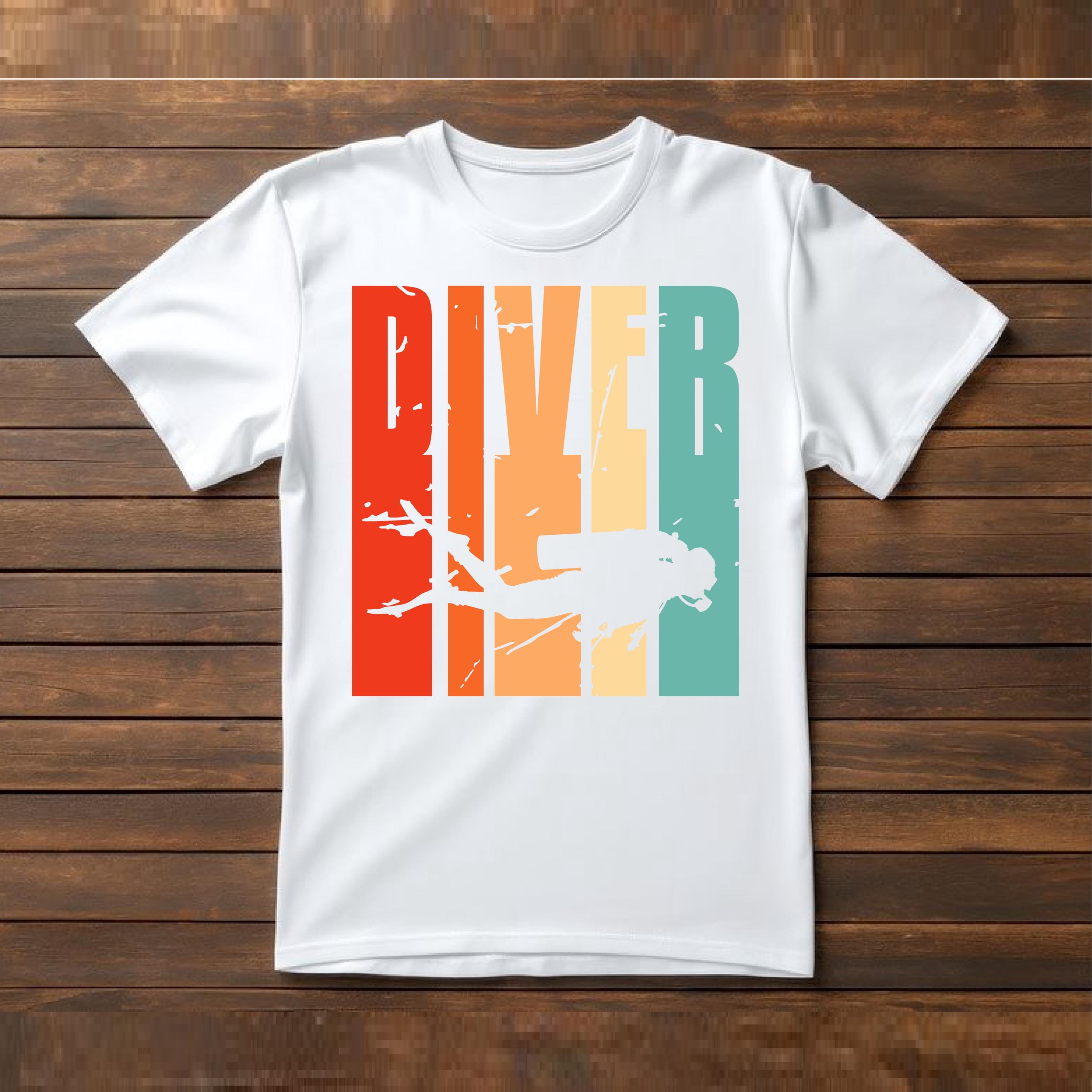 Diver Silhouette Vintage Distressed Svg, Diving Svg, Scuba Diving Svg ...