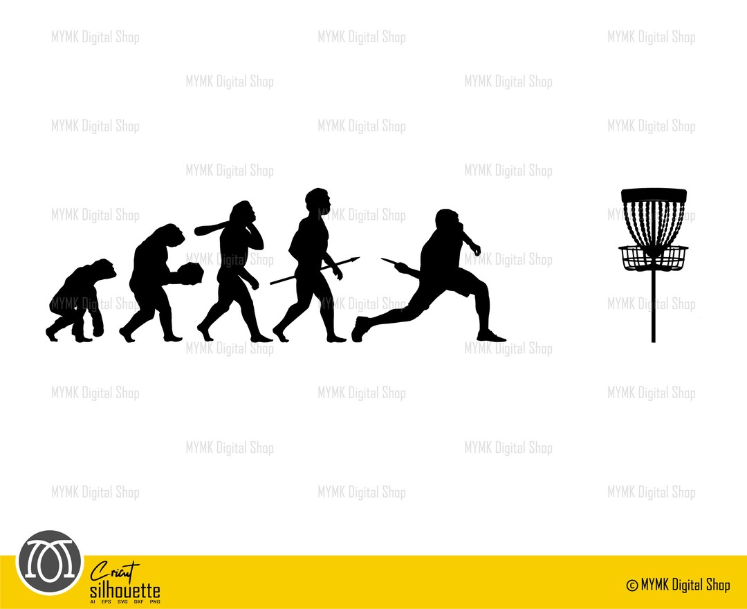 Disc Golf Svg, Evolution, Frisbee Golf, Disc, Frolf, Golf, Svg, Png ...