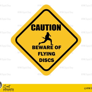 Disc Golf Svg, Caution Beware of Flying Discs Svg, Svg, Png, Cricut ...