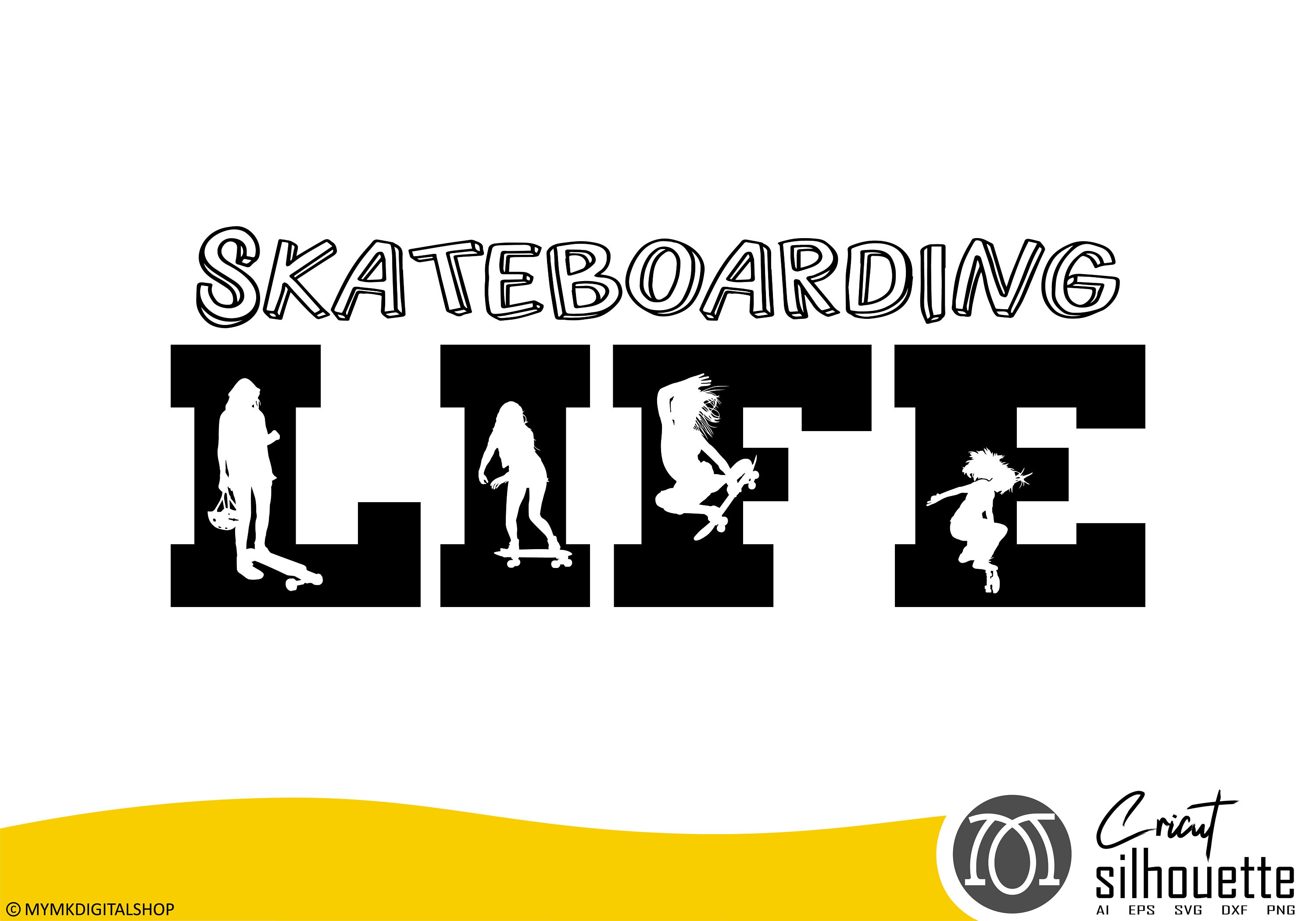 Skateboard Svg Skateboarding Life Skater Girl Skate Svg - Etsy