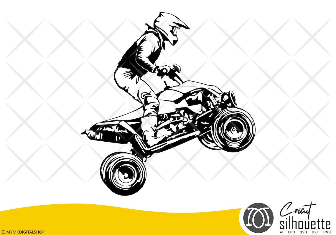 Atv Quad Riding Svg File Atv Svg Quad Riding Svg Mud Riding | Etsy