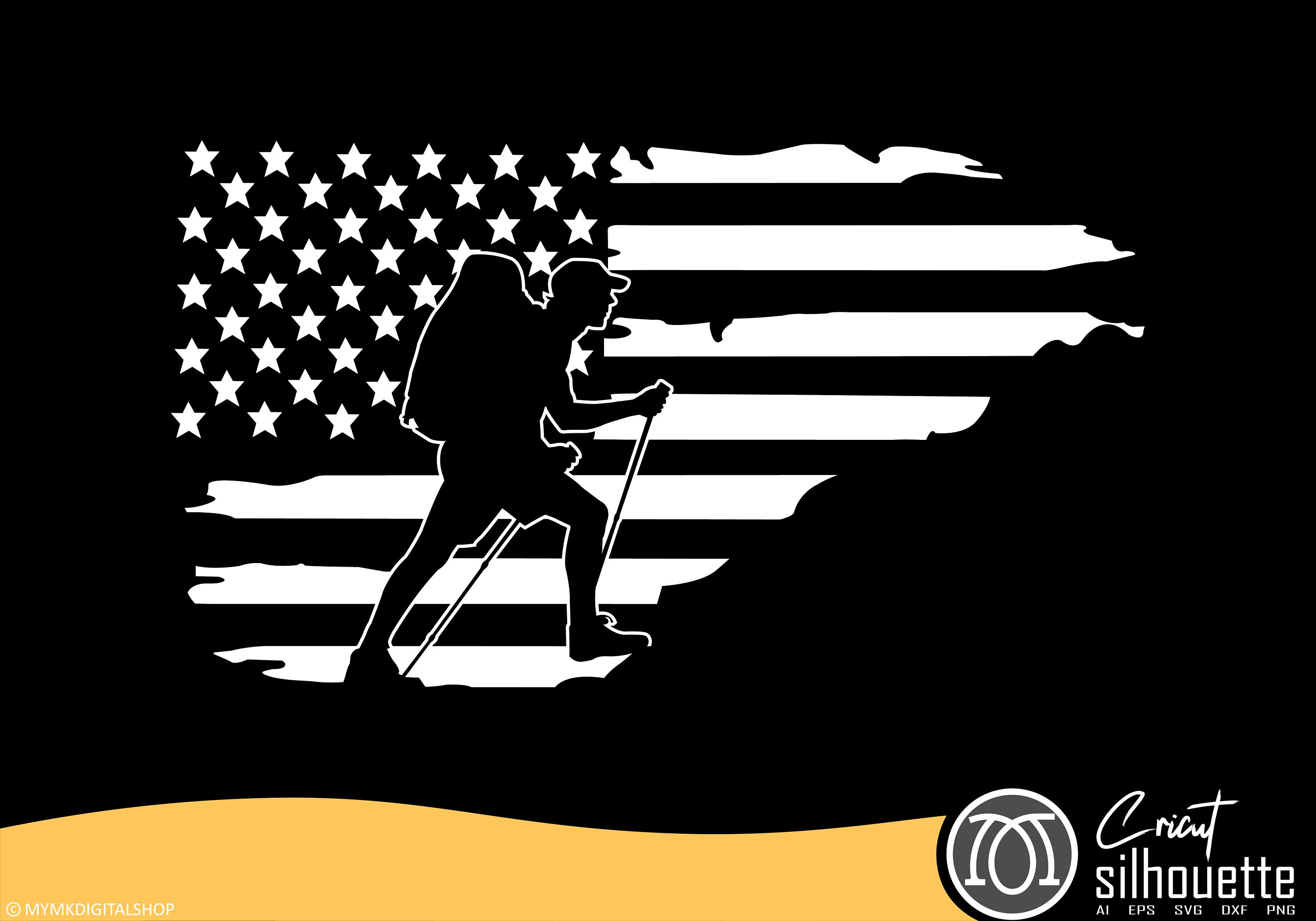 Hiking Svg American Flag Camping Svg Mountain Svg - Etsy