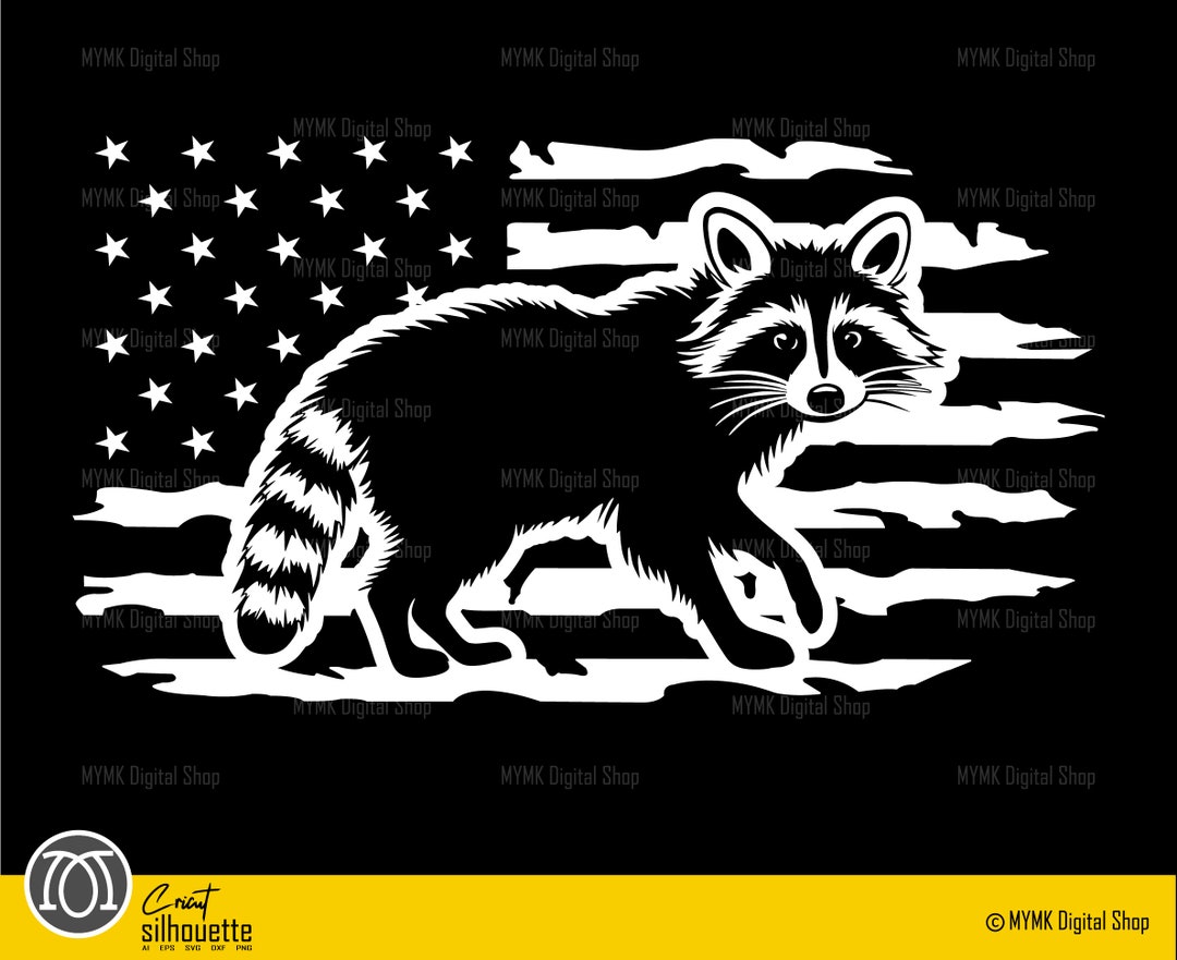 Mapache svg, Mapache US Flag svg, Trash Panda svg, svg, png, cricut ...