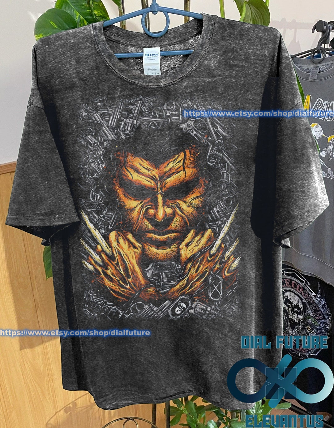 Limited Retro Vintage Style Bootleg Anime Vintage Wolverine Oversize ...