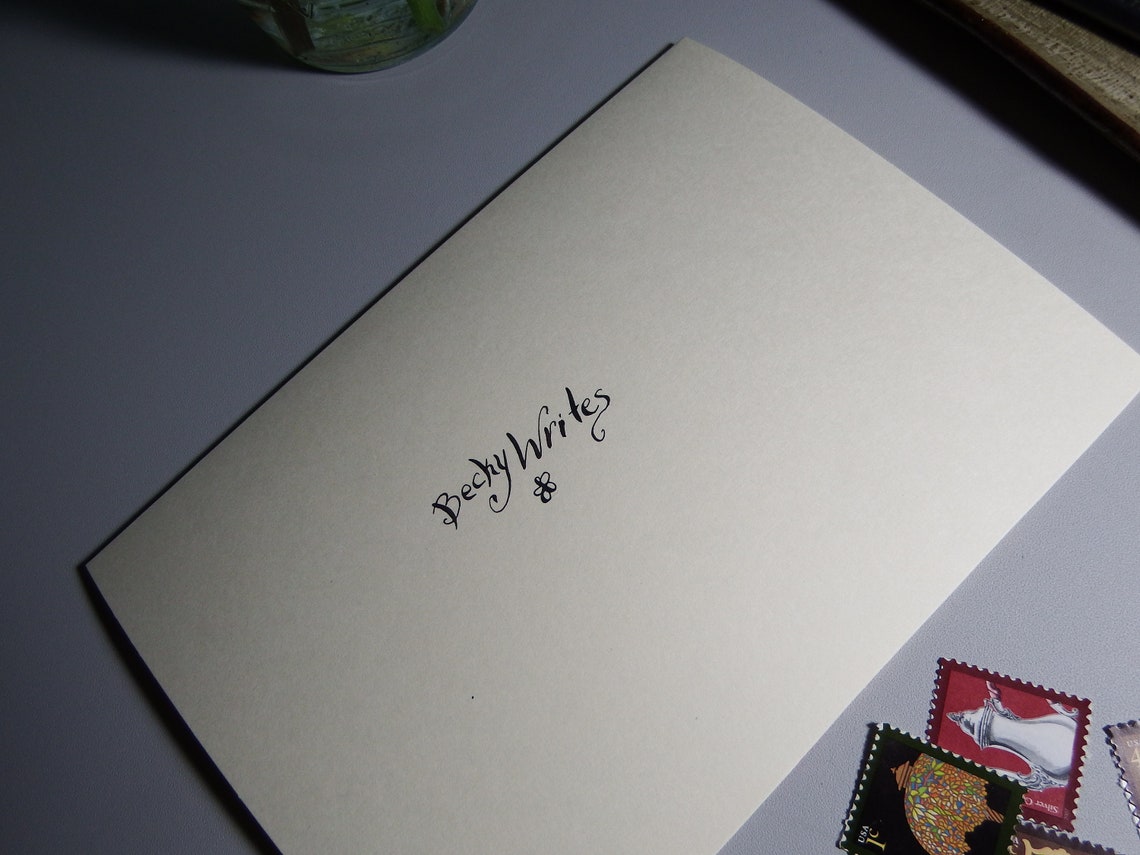 Faith Hope Love Handwritten Calligraphy Card Becky Writes - Etsy