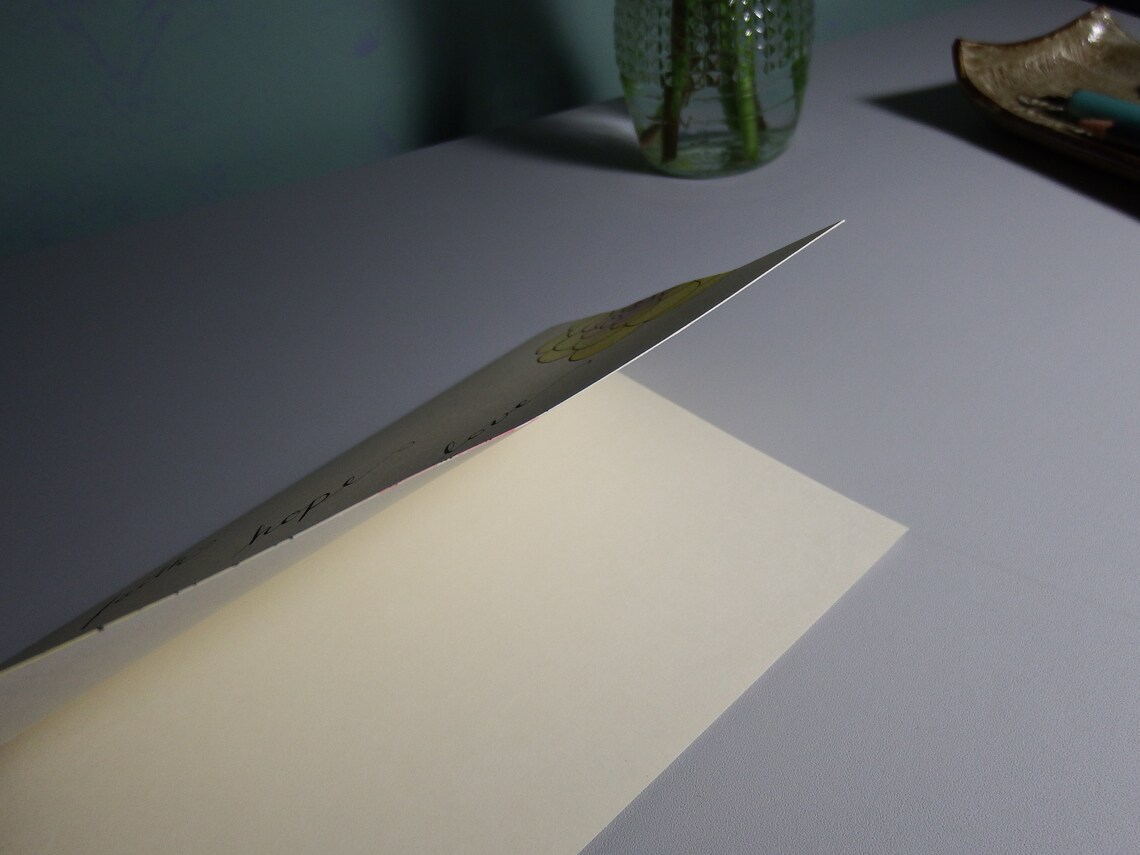 Faith Hope Love Handwritten Calligraphy Card Becky Writes - Etsy