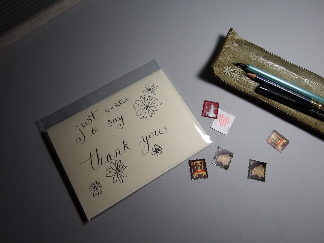 Just Wanted to Say Thank You Handwritten Calligraphy Becky Writes ...