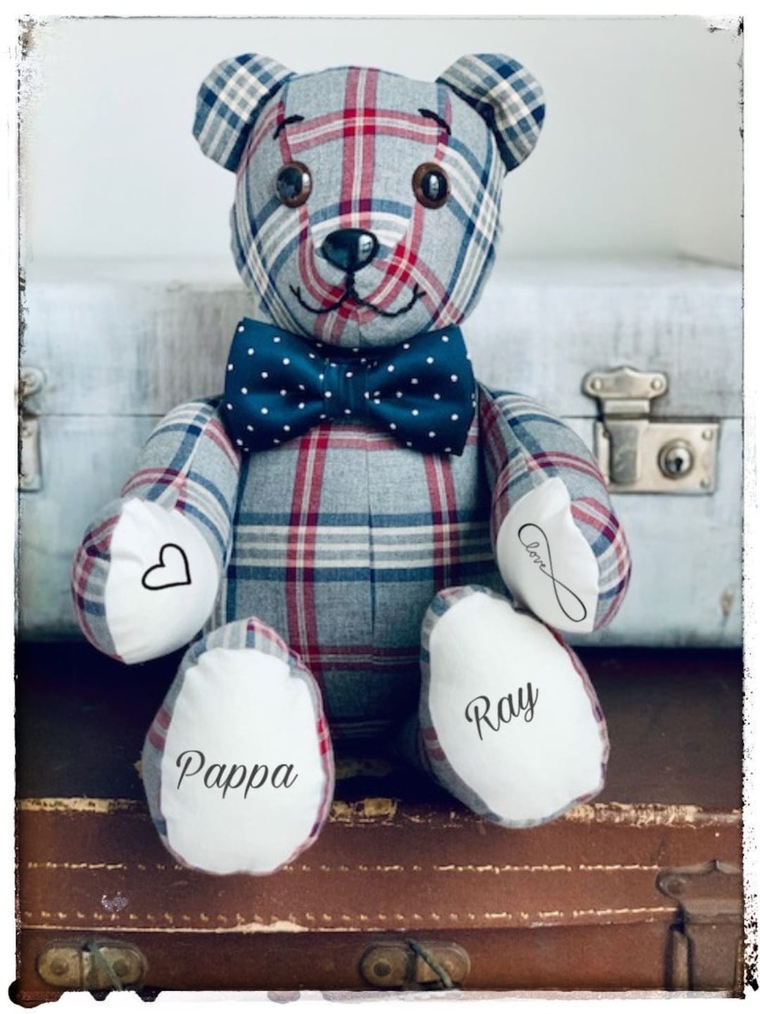 Memory Bear Custom Made From Loved Ones Clothing,handcrafted Keepsake ...