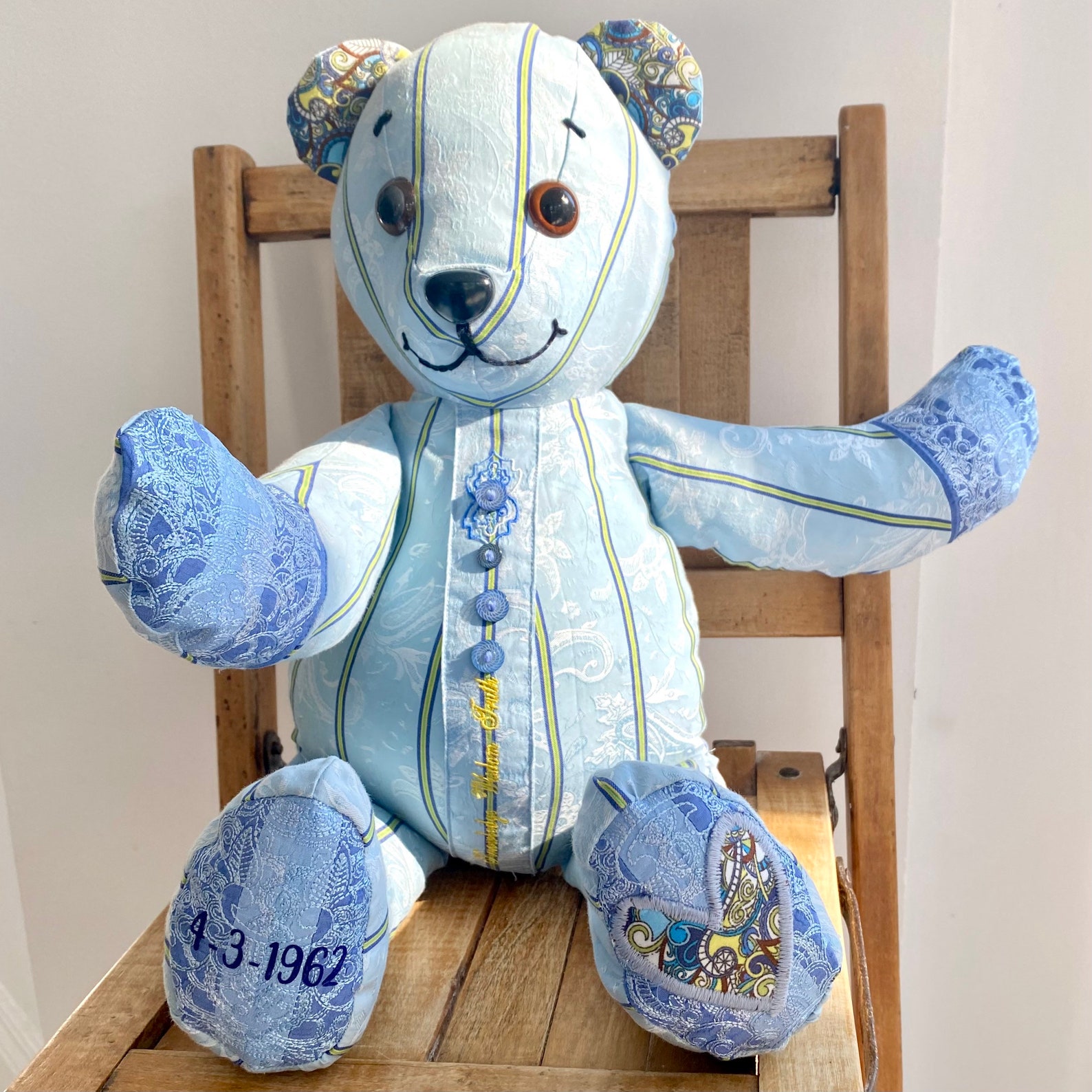 Memory Bear Custom Made From Loved Ones Clothing,handcrafted Keepsake ...