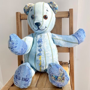 Memory Bear Custom Made From Loved Ones Clothing,handcrafted Keepsake ...