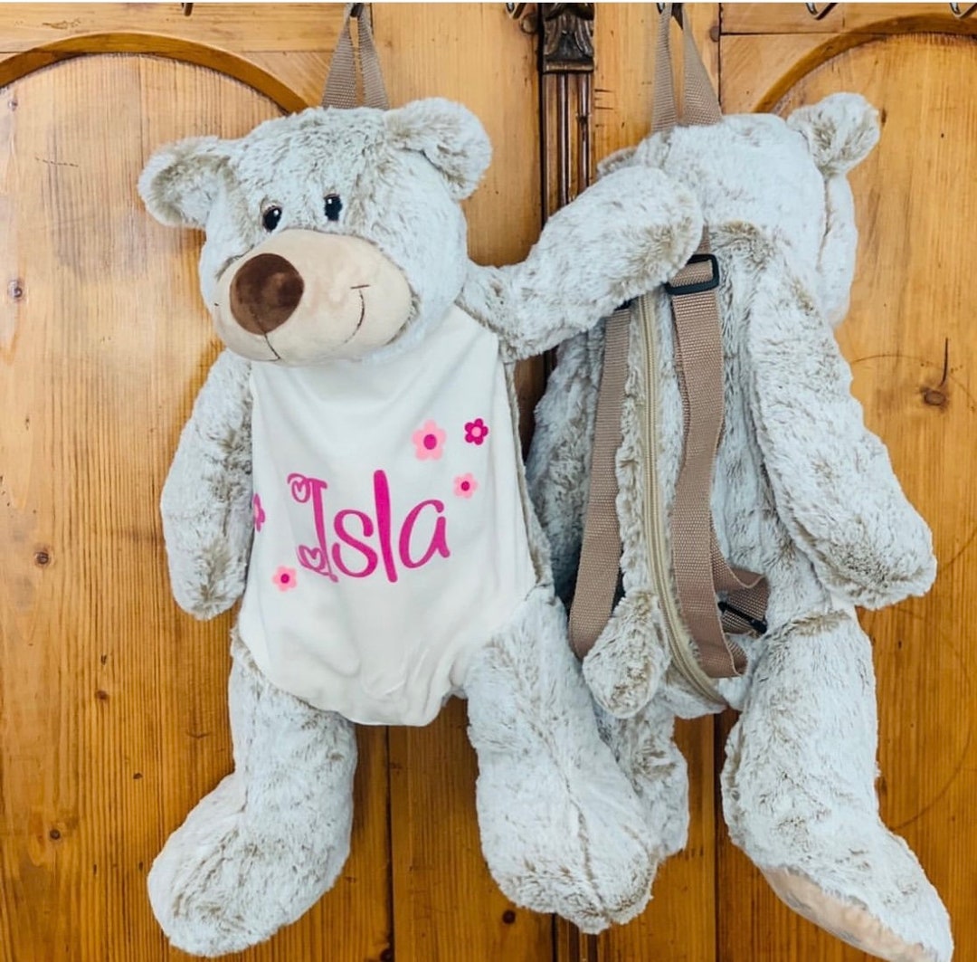 Backpack Plushie Bear, Back Pack Personalized ,birthday Gift, Toddler ...