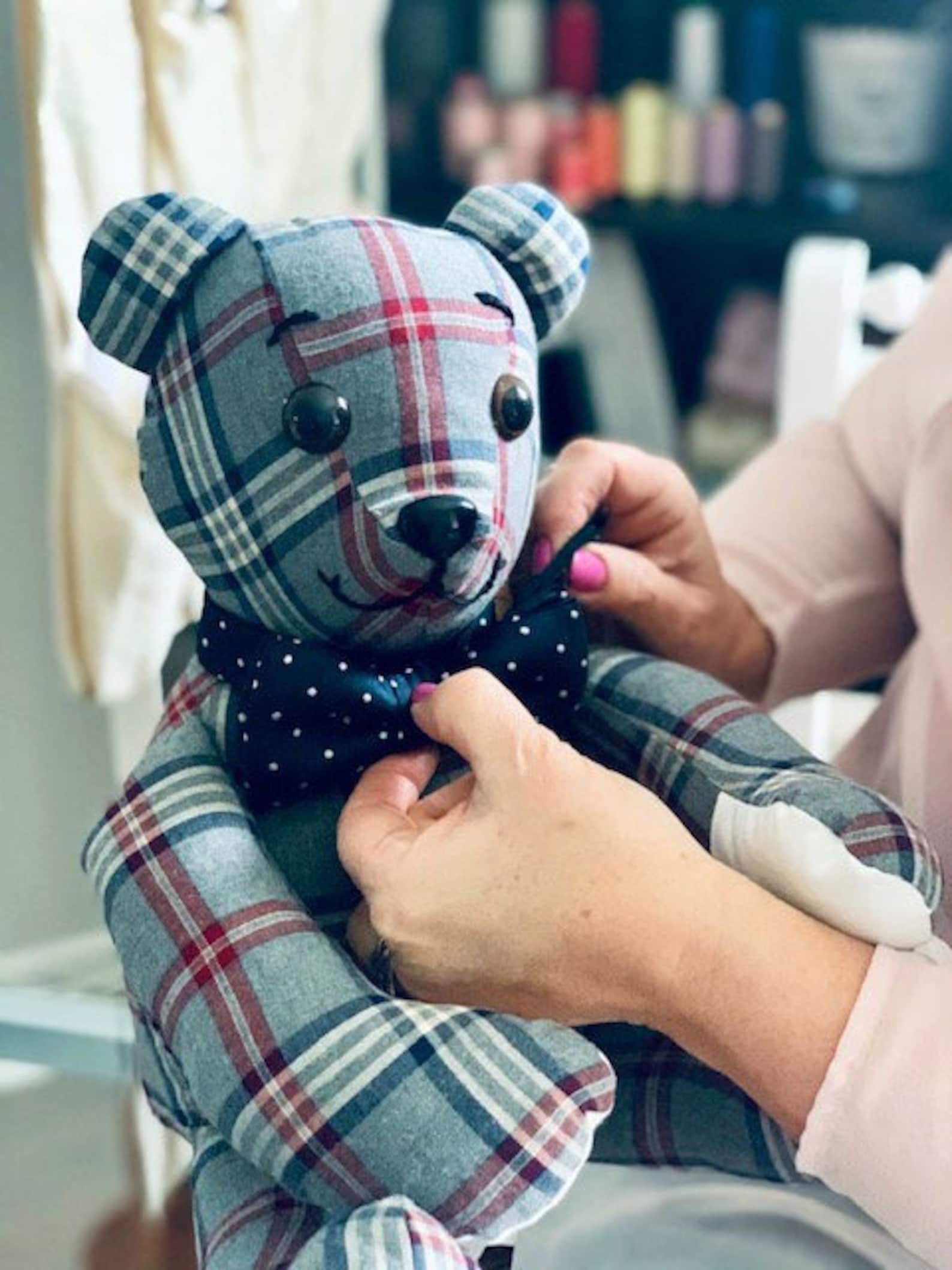 Memory Bear Custom Made From Loved Ones Clothing,handcrafted Keepsake ...