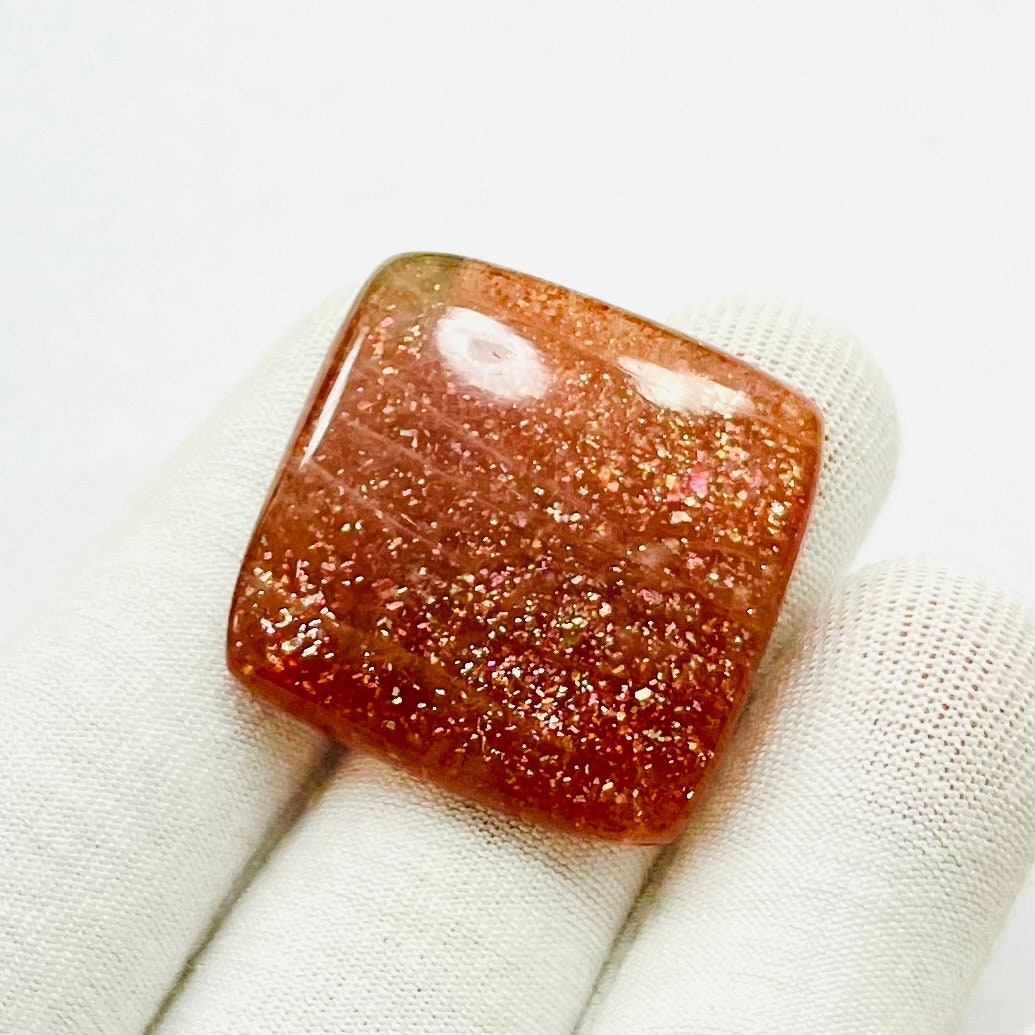55 Ct Natural Sunstone Cabochon Radiant Shape Red Sunstone - Etsy