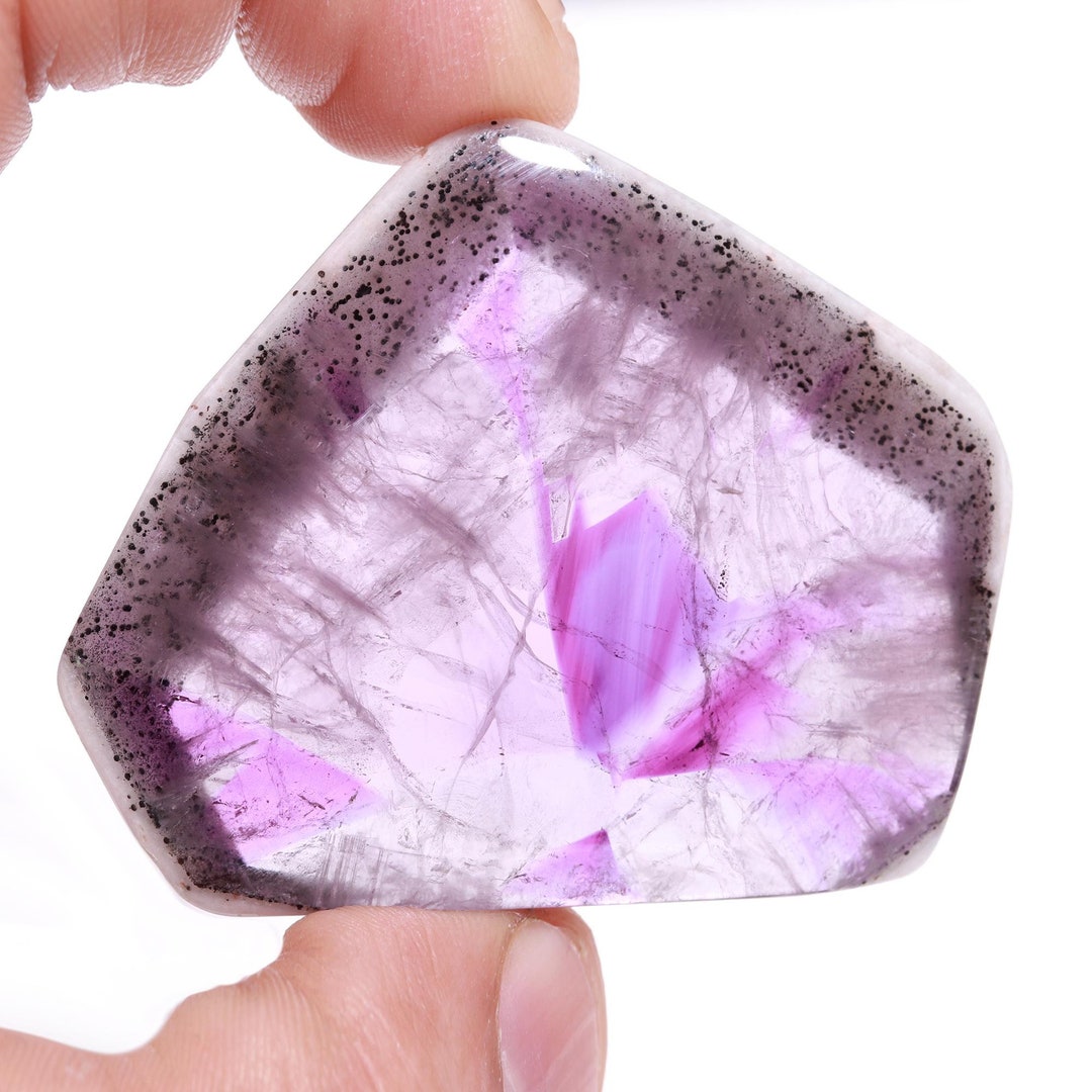 100% Natural Trapiche Amethyst Fancy Shape Stone Loose Gemstone for ...