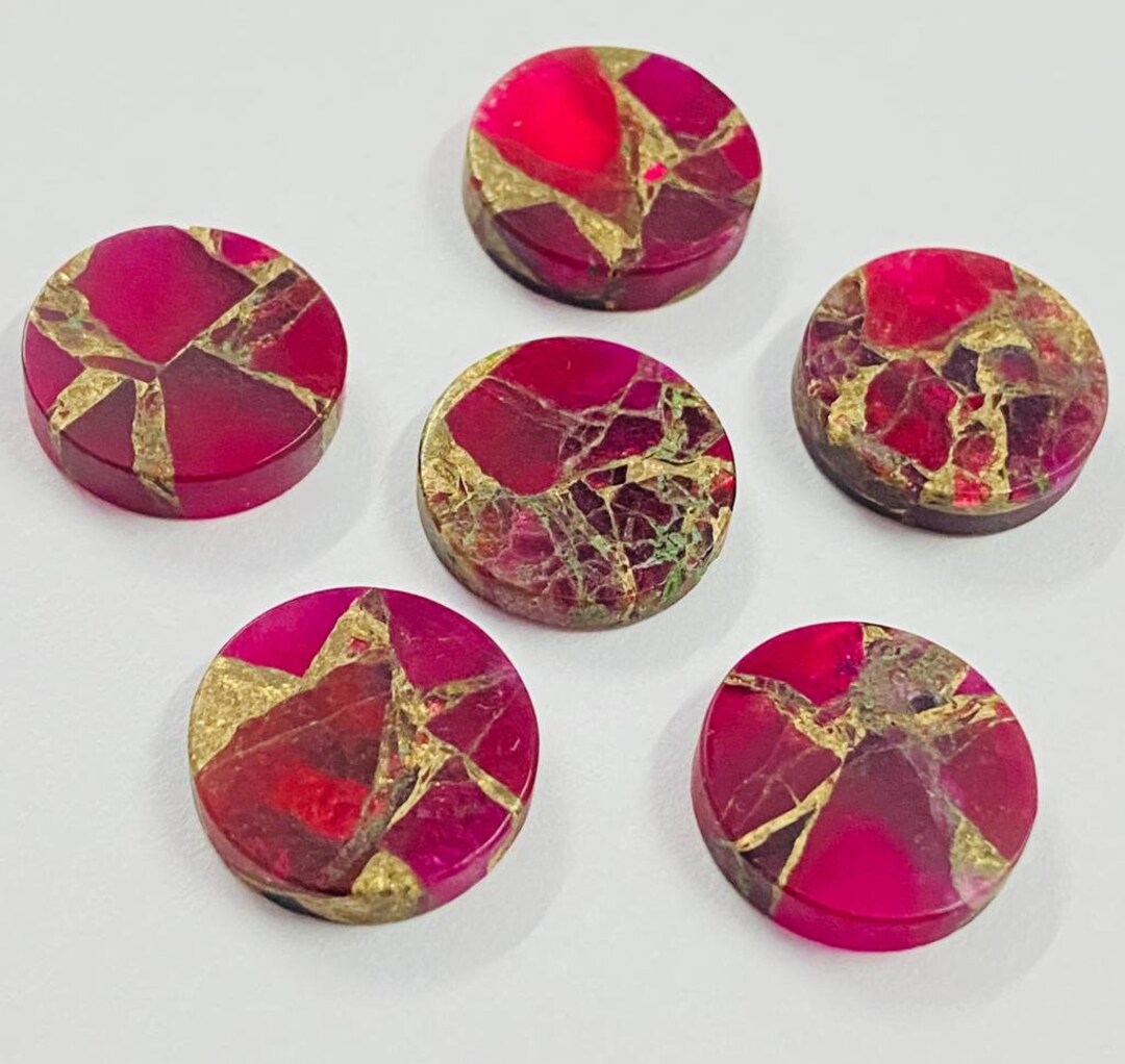 Natural Rani Copper Turquoise Round Coin Flat Coin for Jewelry Making ...