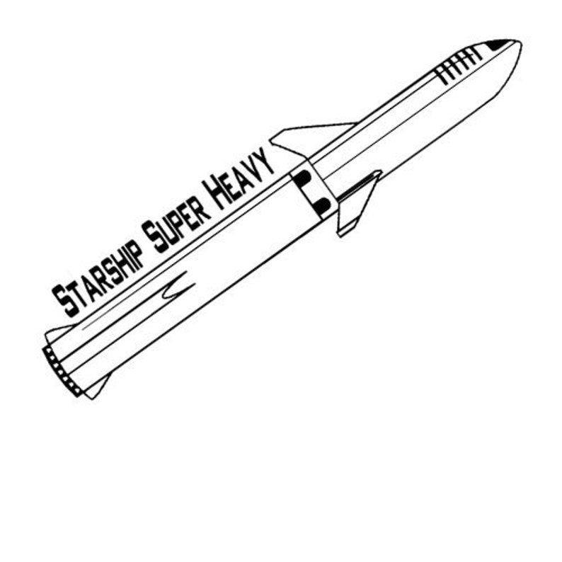 Starship Super Heavy Vinyl Decal/sticker - Etsy