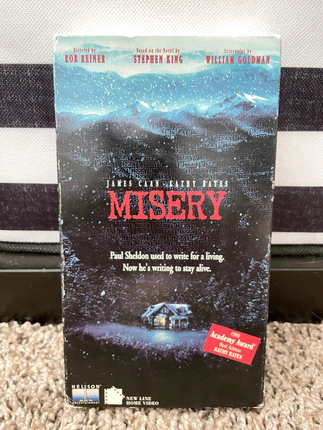 Vintage Stephen King's MISERY VHS Tape | James Caan Kathy Bates Movie ...