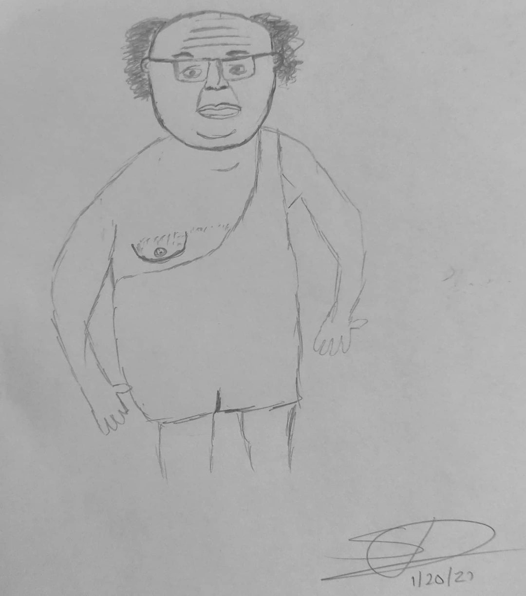 Danny Devito Frank Reynolds Trash Man Sketch READ DESCRIPTION - Etsy