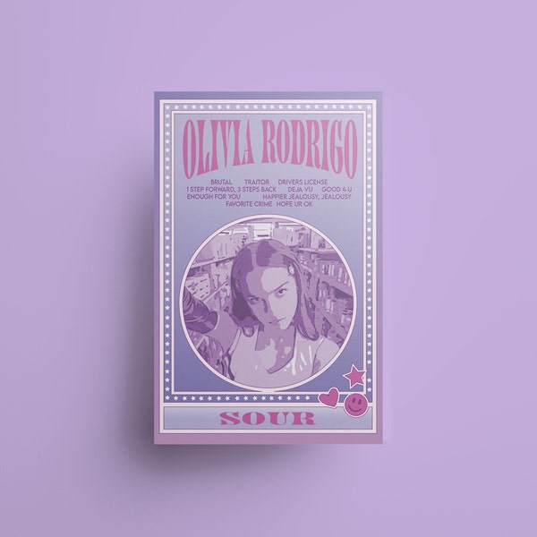 Olivia Rodrigo Sour Paper Poster - Etsy