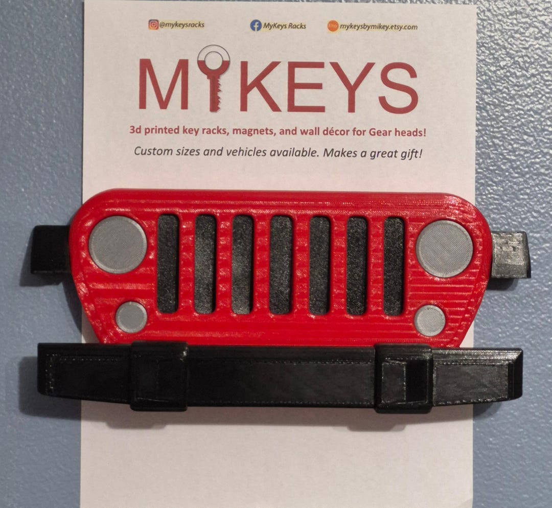 Jeep Wrangler Keyrack, Magnet, 2007 - 2017, Hook, Hanger, Rack, Rubicon ...
