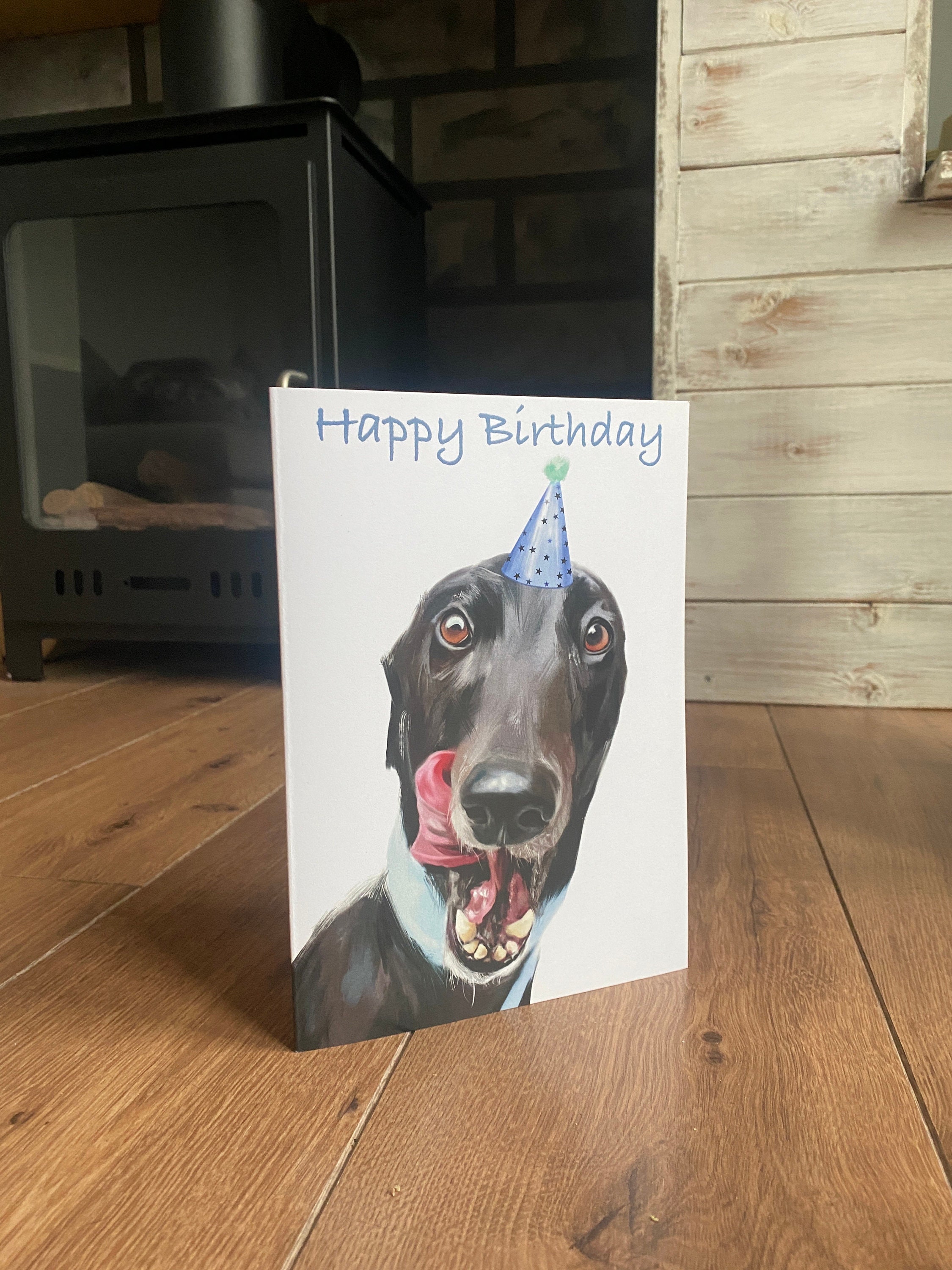 Greyhound Birthday Card - Etsy UK