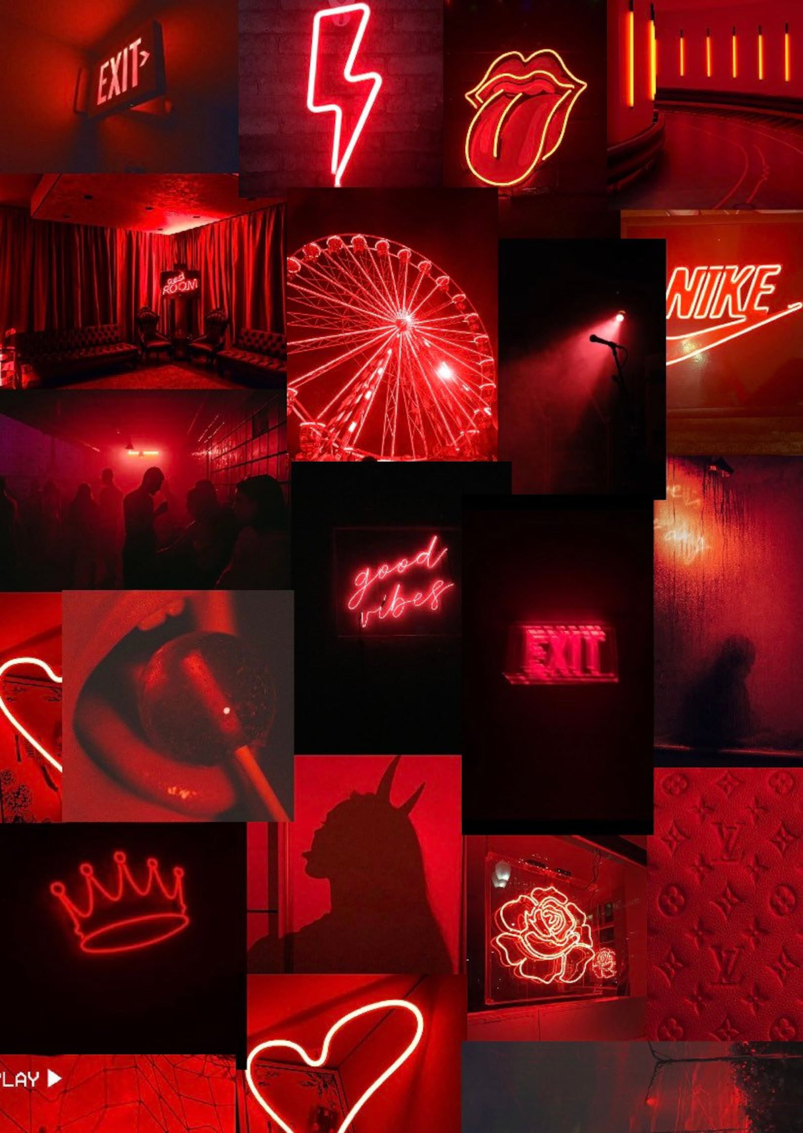 Red Aesthetic 100 Photos PHYSICAL PRINTS Photo Wall Set | Etsy