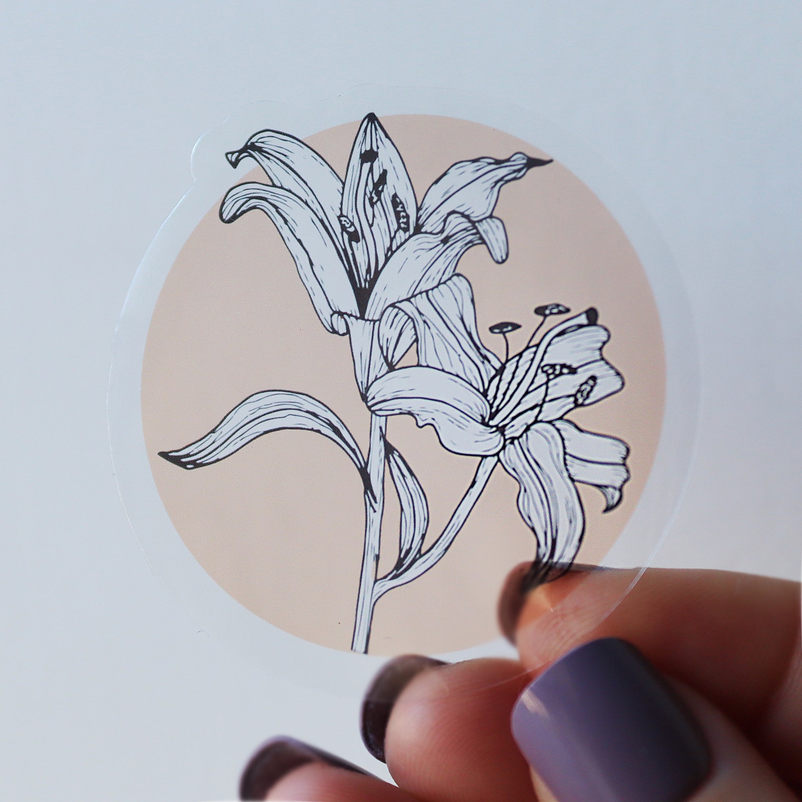 Lily Floral Sticker Design 8 Journal Sticker Laptop | Etsy UK