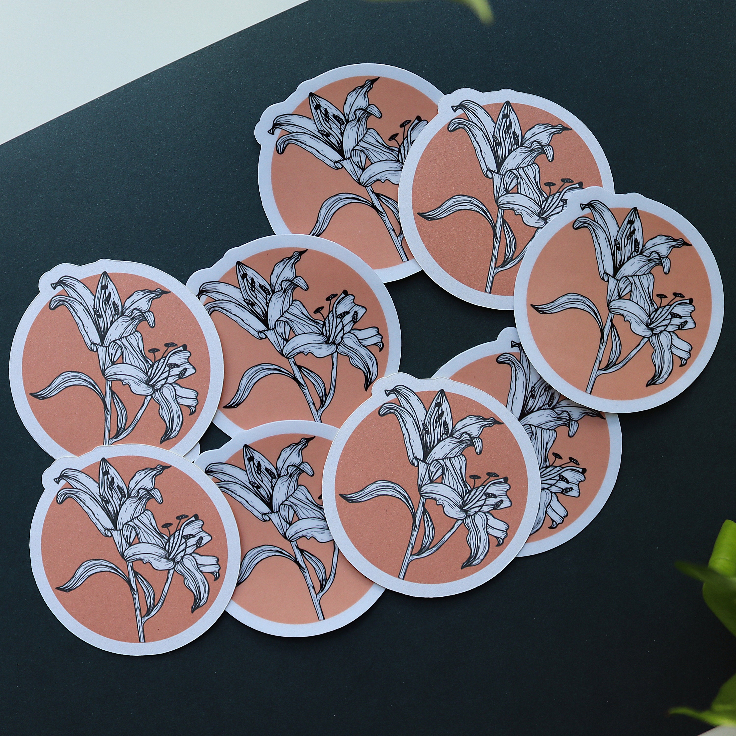 Lily Floral Sticker Design 8 Journal Sticker Laptop | Etsy