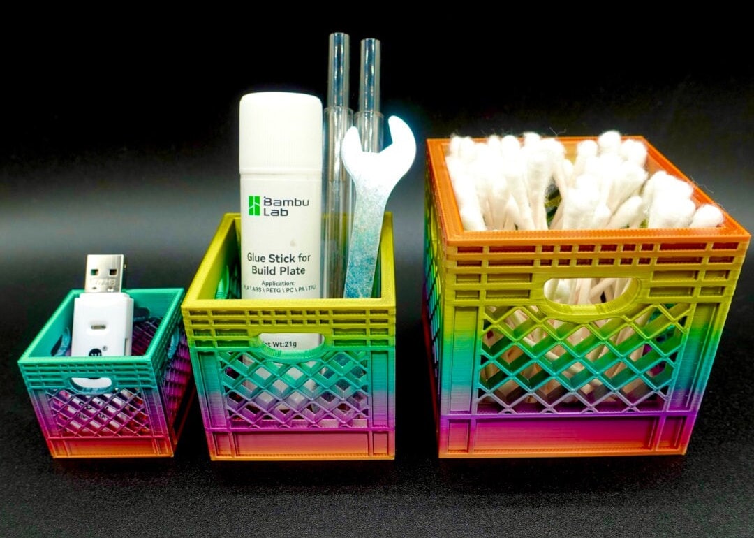 Mini Milk Crate Organizer Box | Novelty Desk Decor | Small Stuff ...