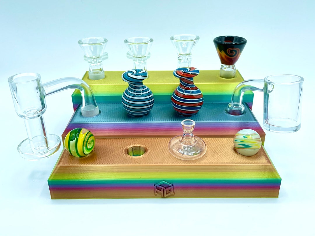 Multi-size Glass Banger and Cap Holder 3D Printed Custom Color ...