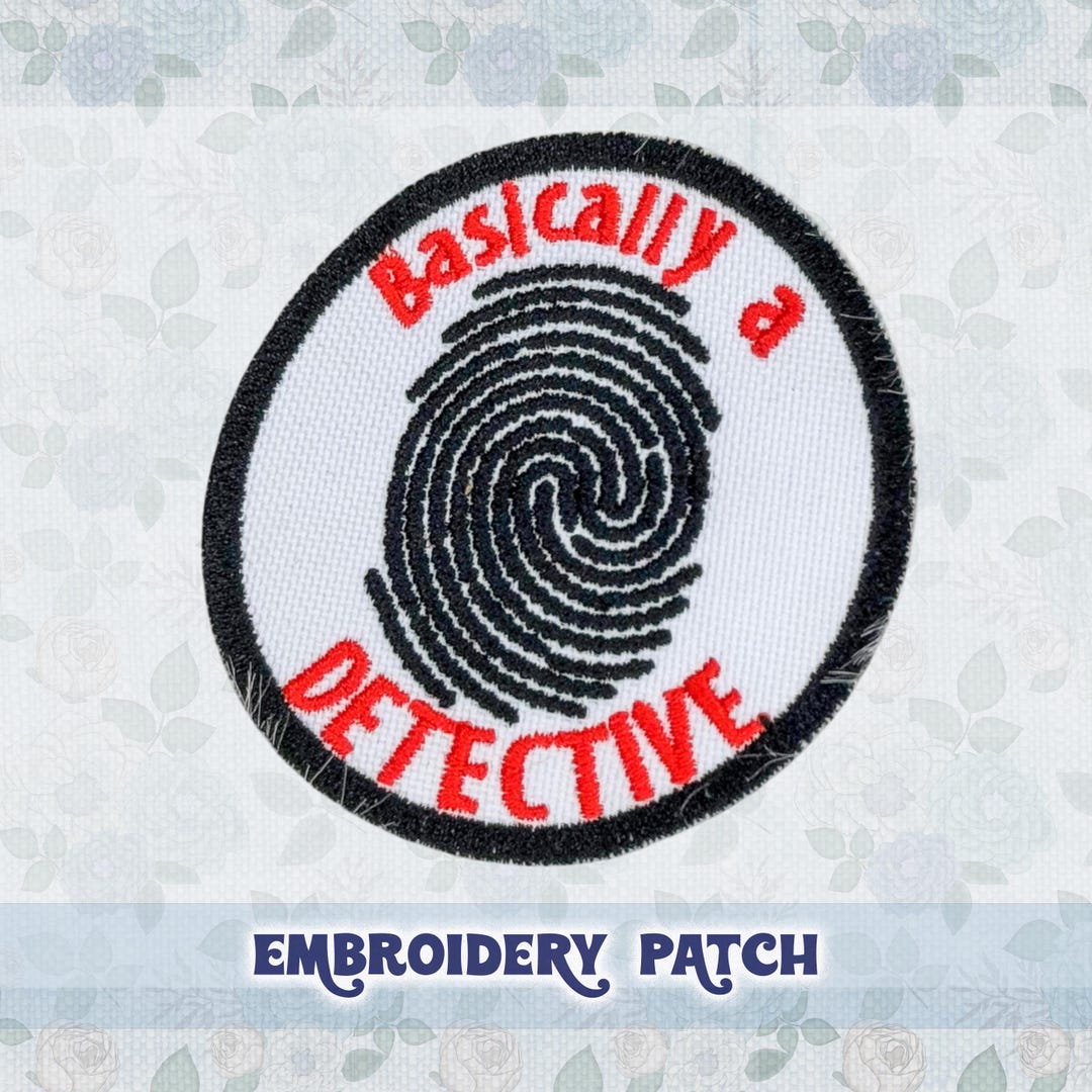 Detective True Crime Embroidery Patch for Jacket, Hat, Backpack, and ...