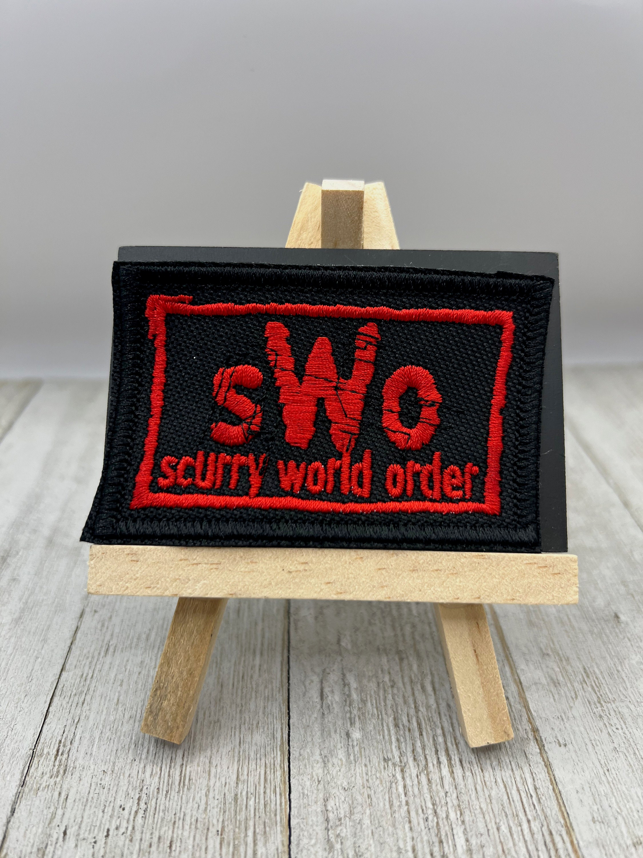 SWO Scurry World Order, Scurryface Patch, Iron On, Sew On, Hook and ...