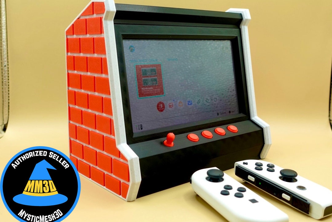 Nostalgic Nintendo Switch Accessory Gaming Stand Dock Brick Side Arcade ...