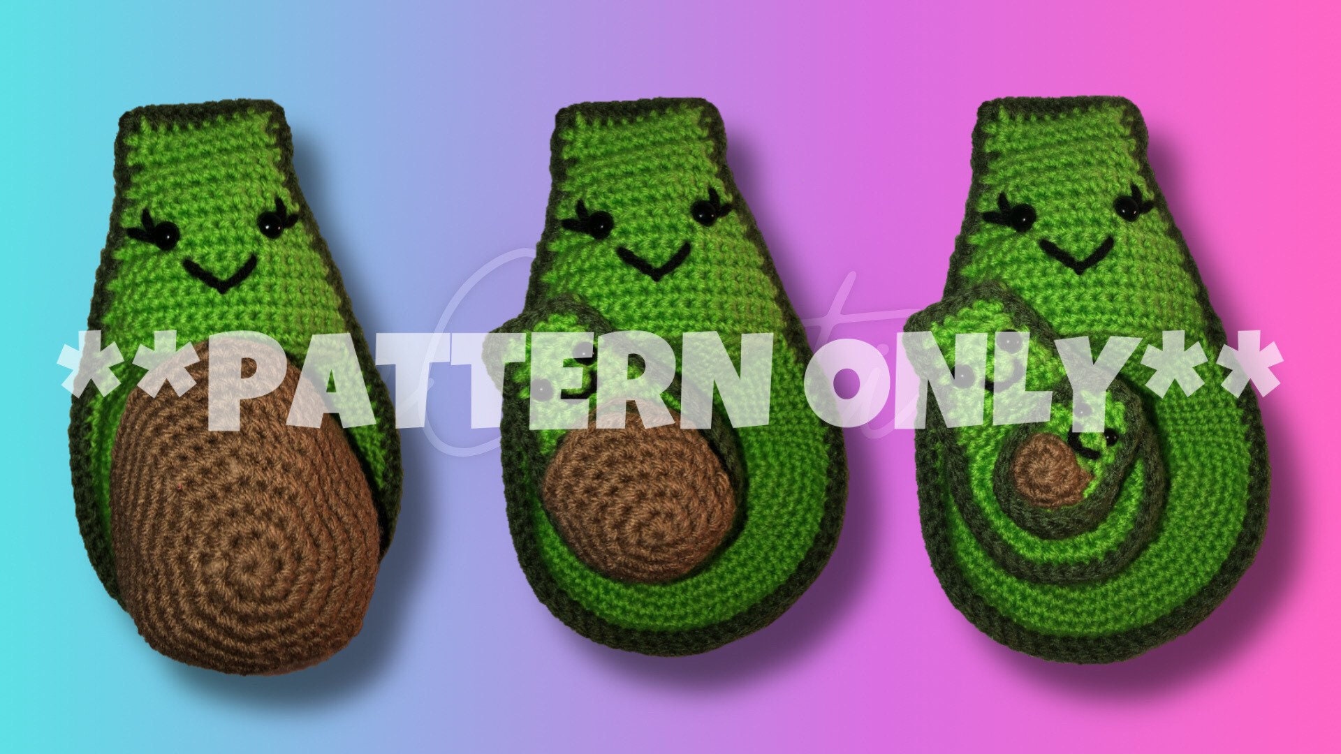 Crochet Nesting Avocados PATTERN ONLY - Etsy España