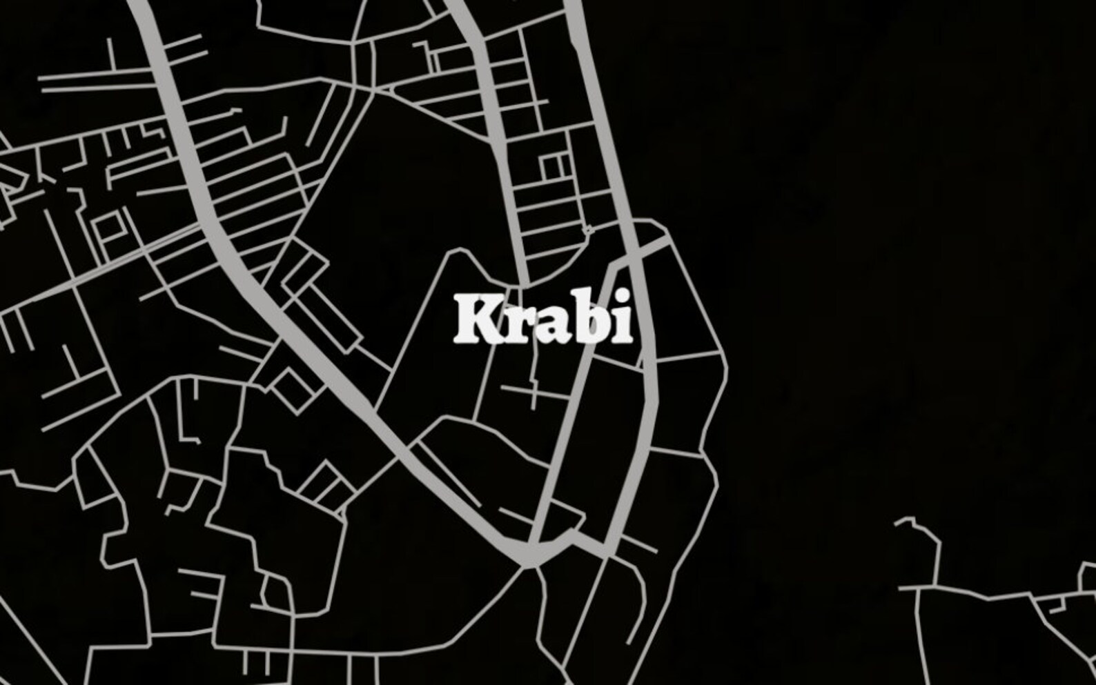 Krabi Map Print Krabi Map Poster Krabi Thailand Wall Art Krabi Thailand ...