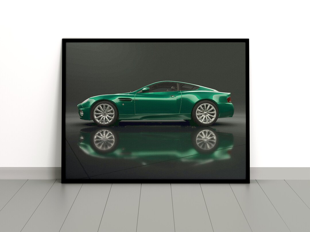 Aston Martin V12 Vanquish Poster Sports Car Print Supercar Poster ...