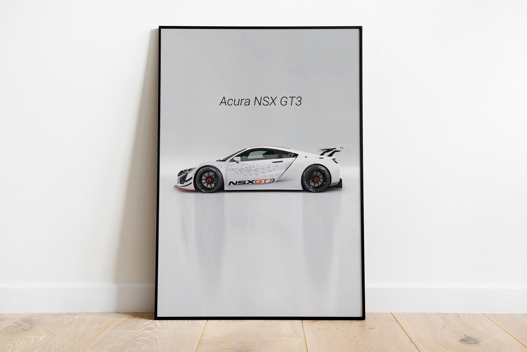 Acura NSX GT3 Supercar Poster: Sports Car Wall Art (digital File) - Etsy