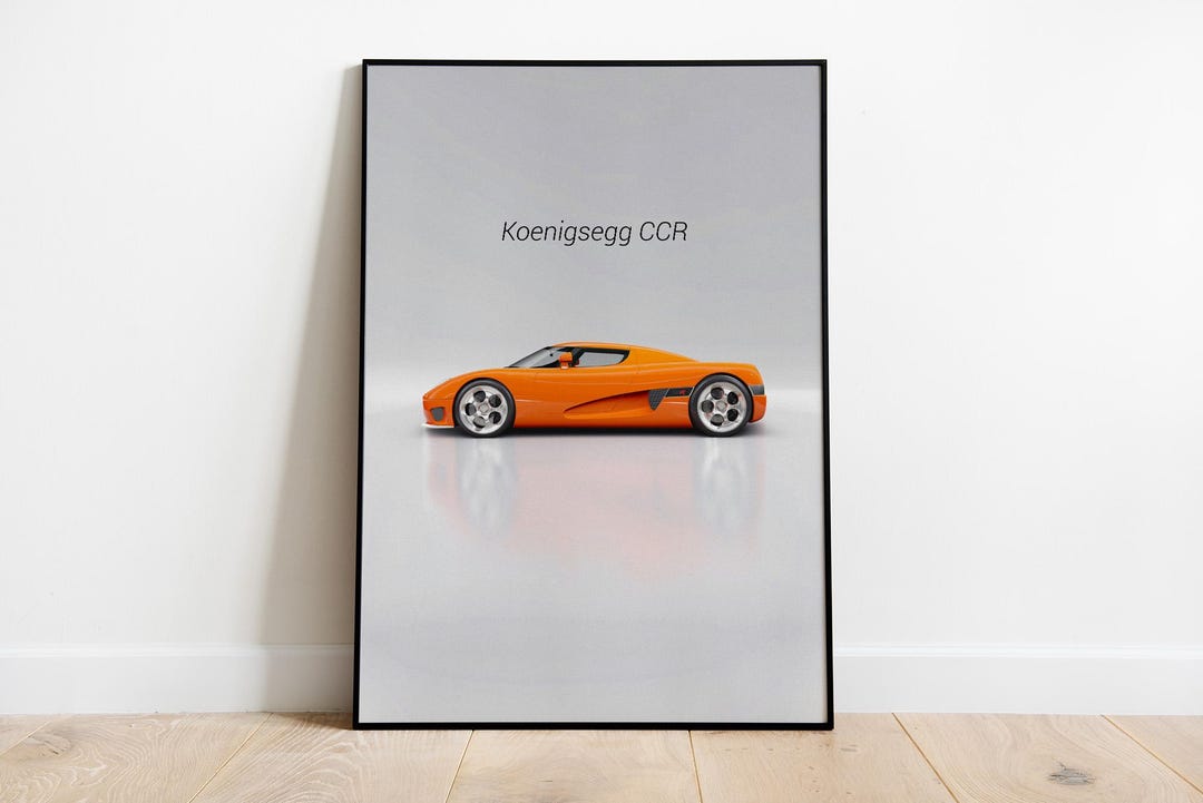Koenigsegg CCR Car Poster, Digital File, Supercar Wall Art , Sports Car ...