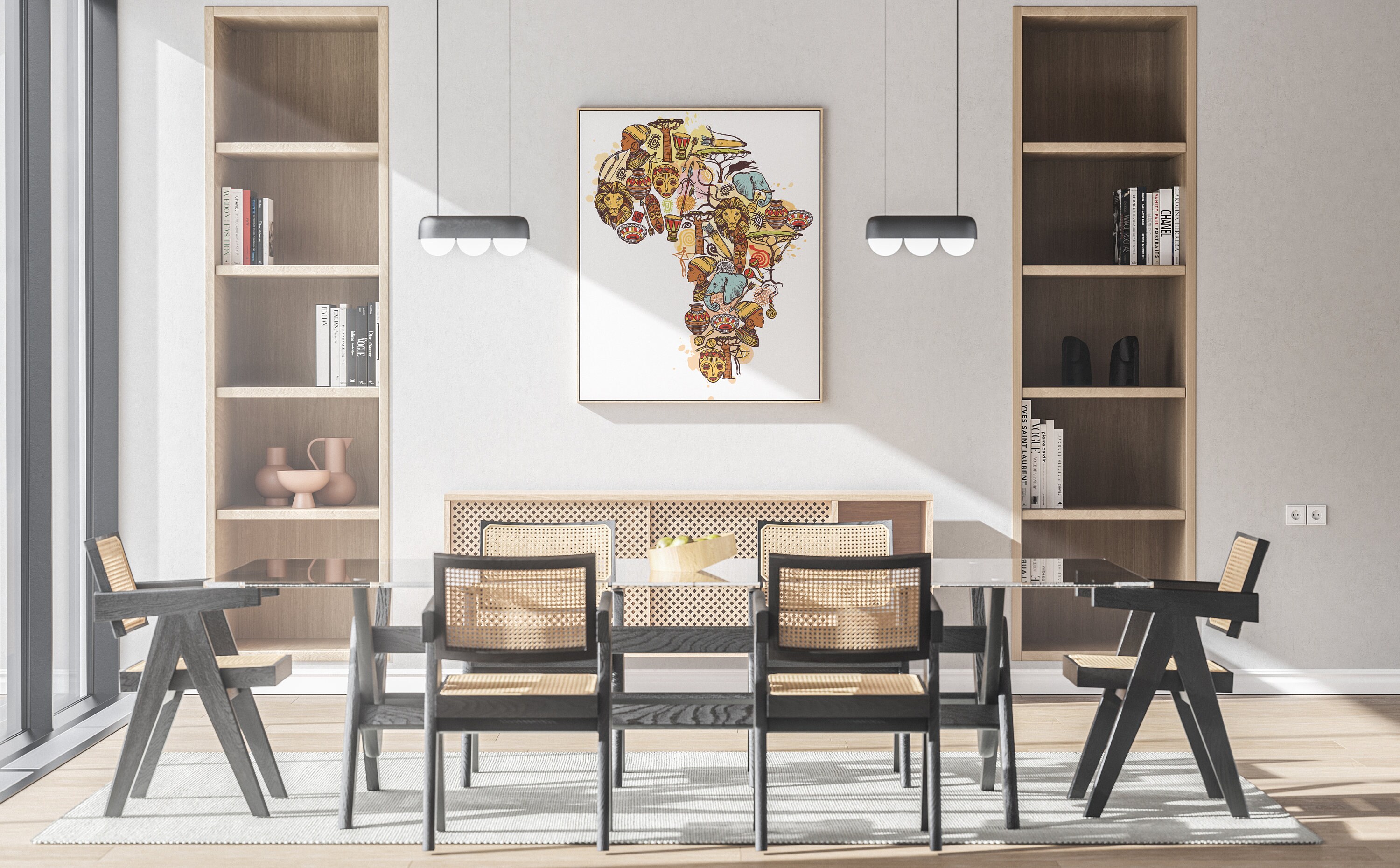 Africa Map Print African Map Poster Map of Africa Wall Art Africa Home ...